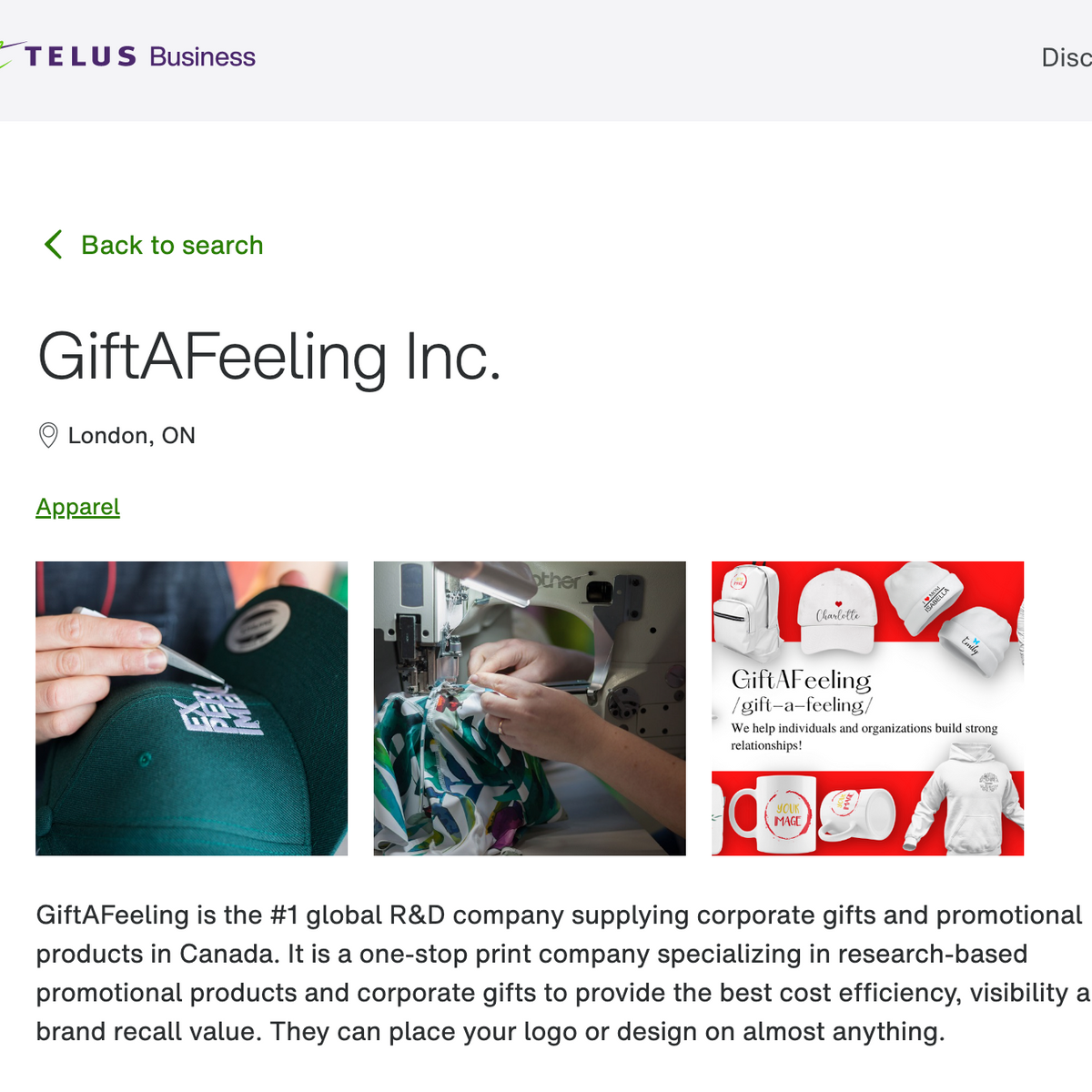 Featured by TELUS! – GiftAFeeling