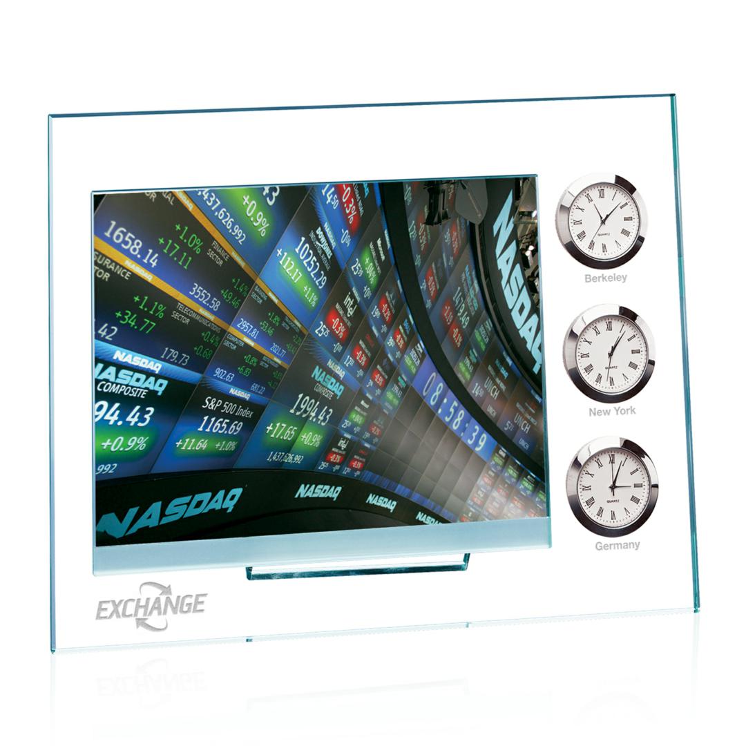 Dateline Clock/Frame - Jade/Chrome – GiftAFeeling