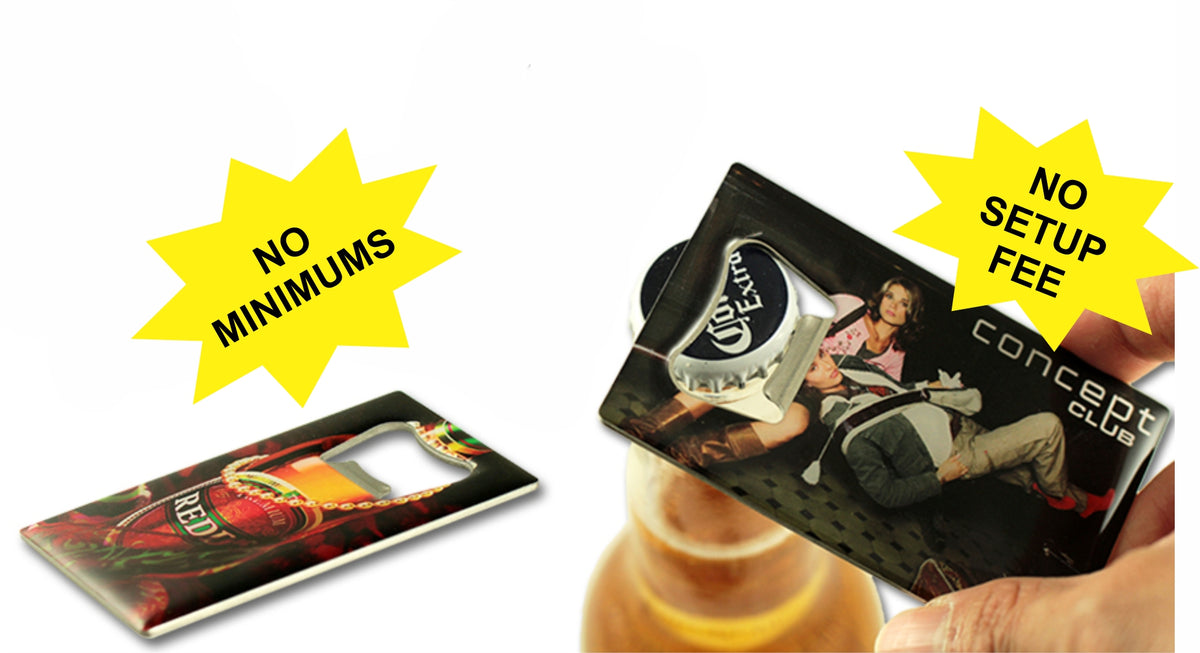 Bottle Opener-Credit Card shape with Full Color Domed Logo – GiftAFeeling