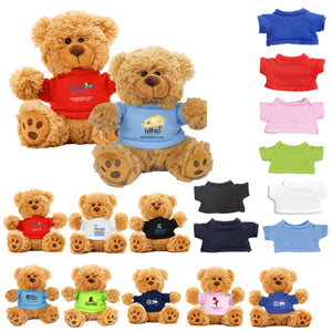 "Ted T. Bear" 6" Plush Teddy Bear With Choice of T-Shirt Colour ...