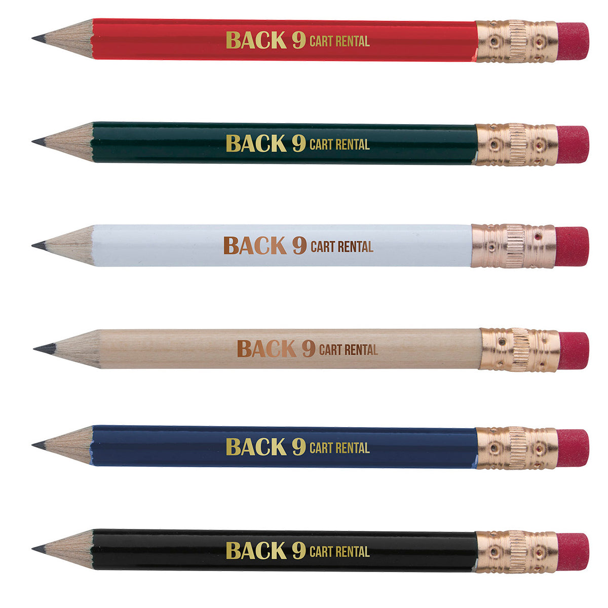 Round Golf Pencil with Eraser – GiftAFeeling