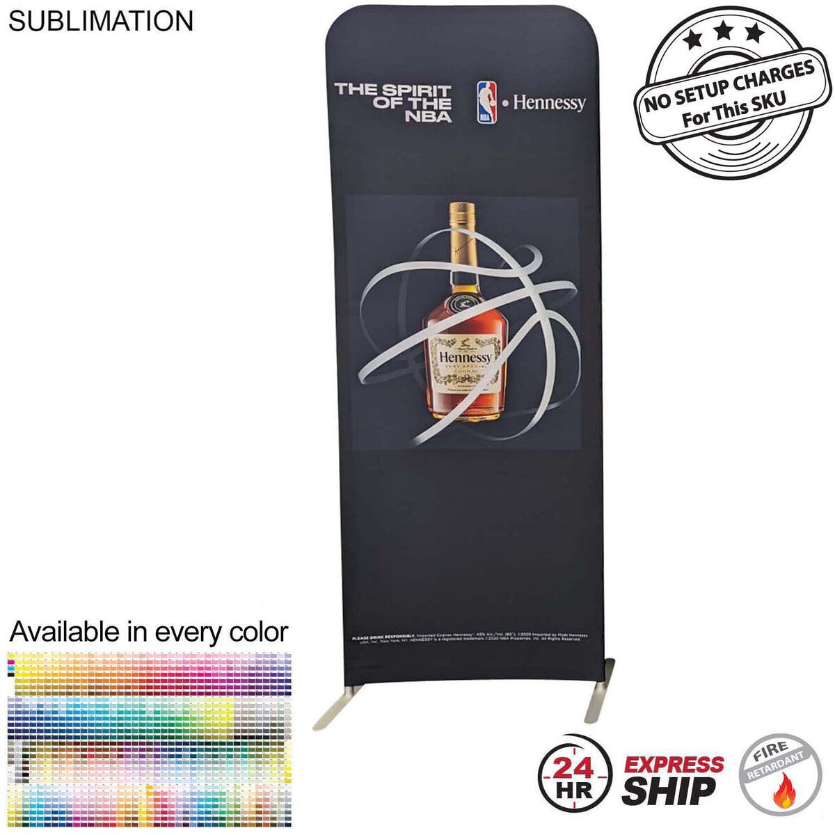 24 Hr Express Ship - 3'W x 96"H EuroFit Straight Wall Display Kit, wit ...