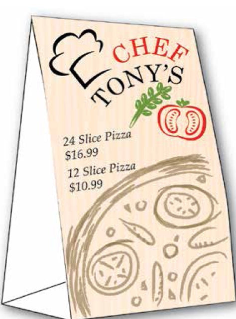 Vertical Two Sided Table Tent Menu – GiftAFeeling