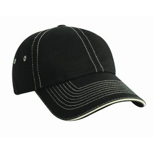 Unconstructed Contrast Stitching Sandwich Cap – GiftAFeeling